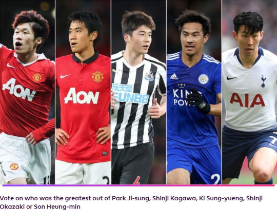 손흥민, 亞 최고 EPL리거 1위… SON 53%-박지성 43%