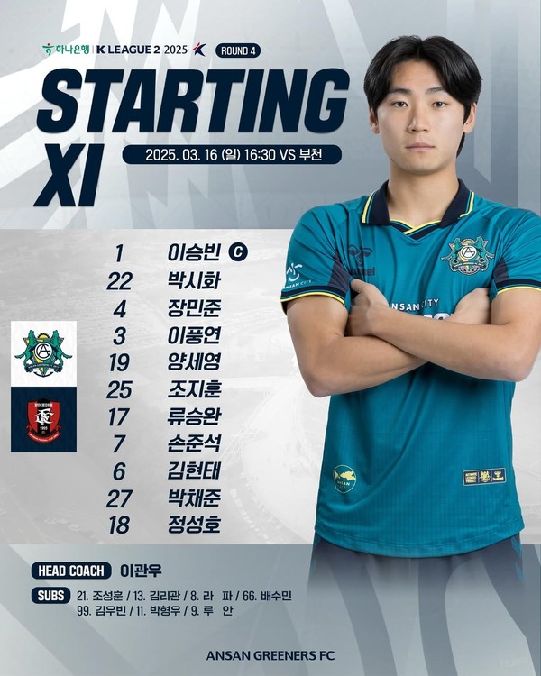 [b11 현장] 부천-안산 스타팅 발표! 외국인 4인방 출격 스쿼드 VS 외국 선수 없는 라인업